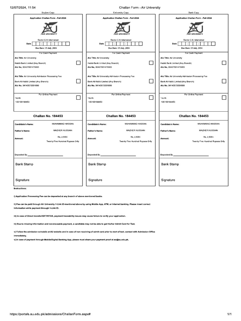 Air fees | PDF
