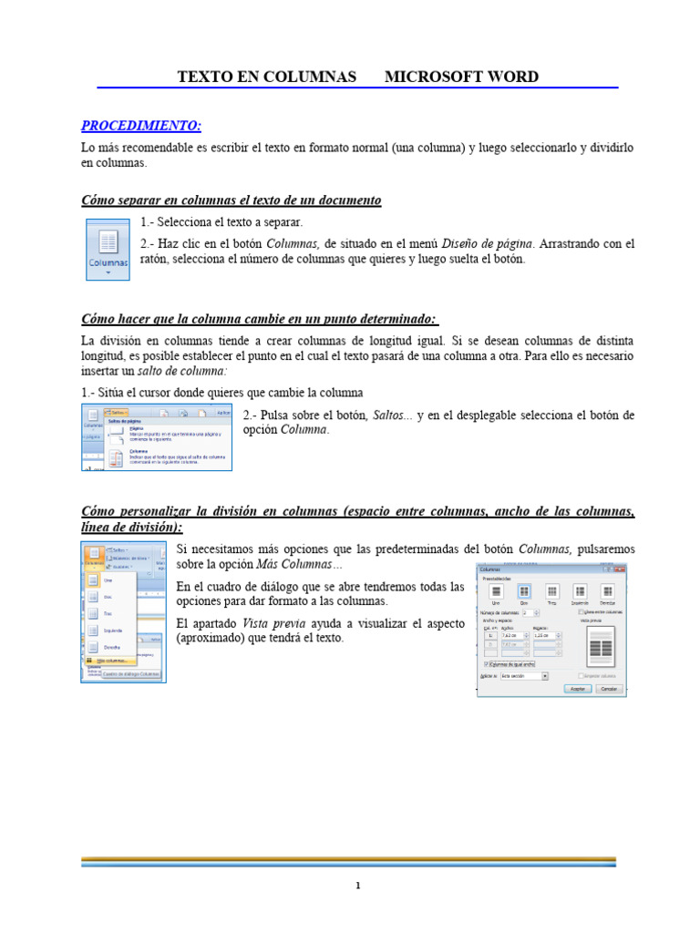 Cómo dividir texto en columnas en Word | PDF | Inteligencia artificial ...