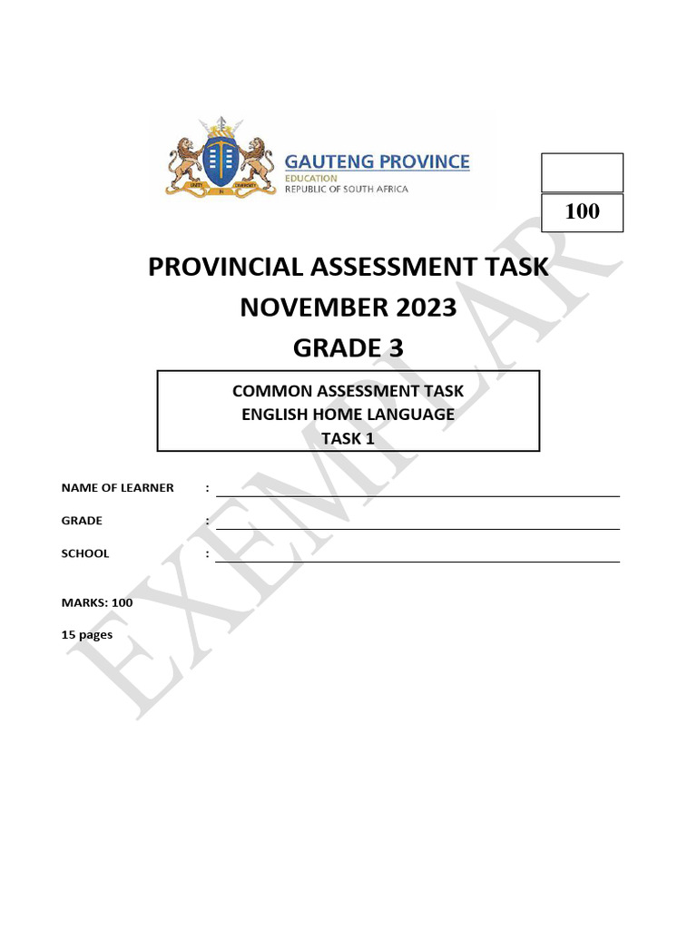 GR 3 English (HL) 2023 Question Paper | PDF | Phonics | Fluency