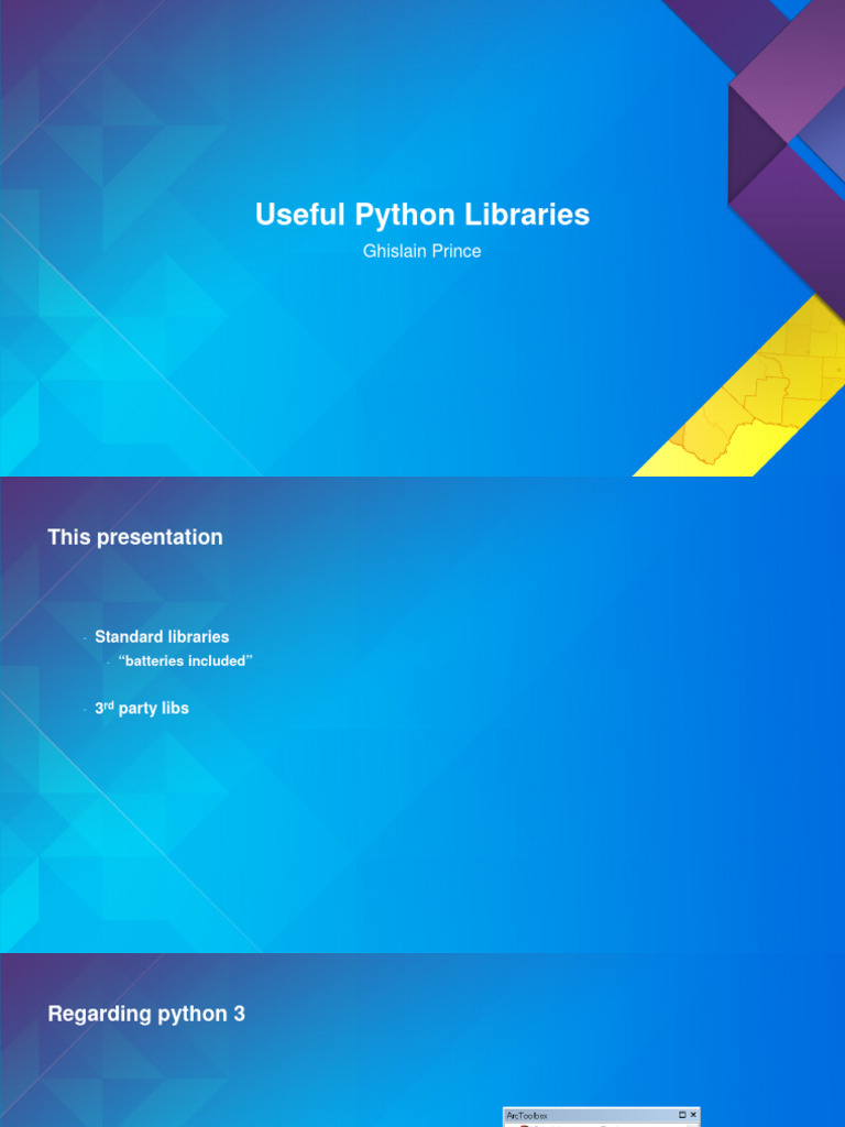 Essential Python Libraries Overview | PDF | Computers