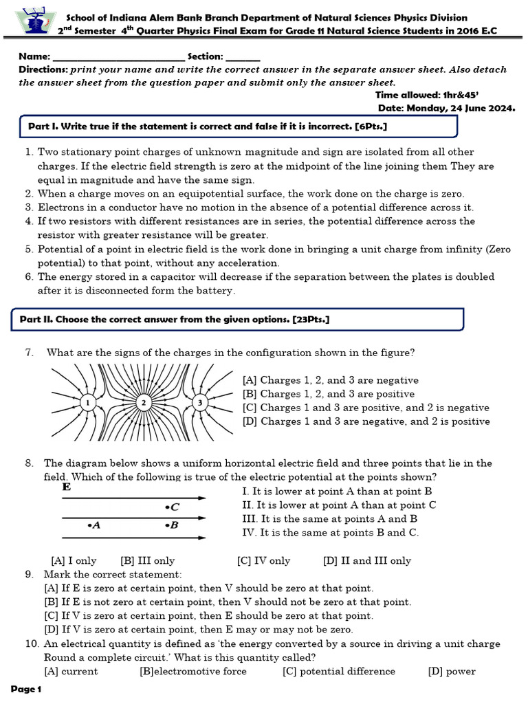 G11 Phy q4 Final 2016 | PDF | Neutron | Isotope