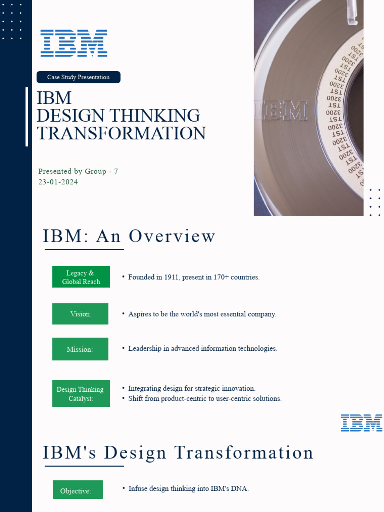 Group 7 - IBM Case Study Presentation | PDF | Design Thinking | Business