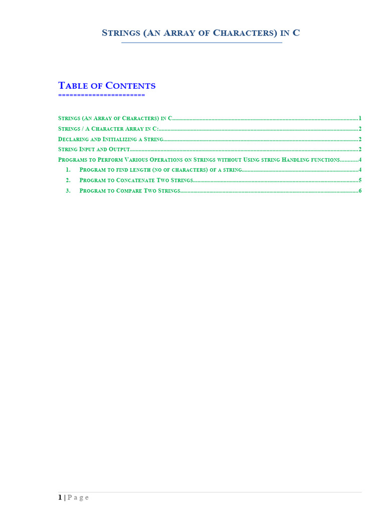 Lecture 20 21 22 Strings Or Character Arrays In C Pdf String Computer Science Computer 4054