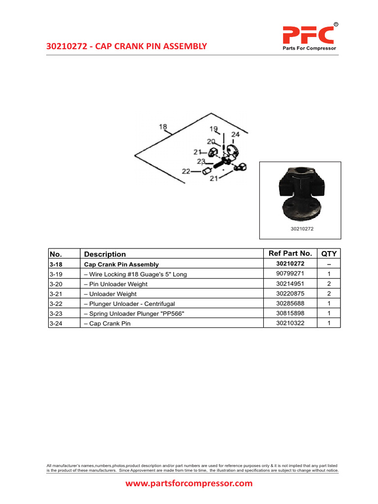 Cap Crank Pin Assembly | PDF