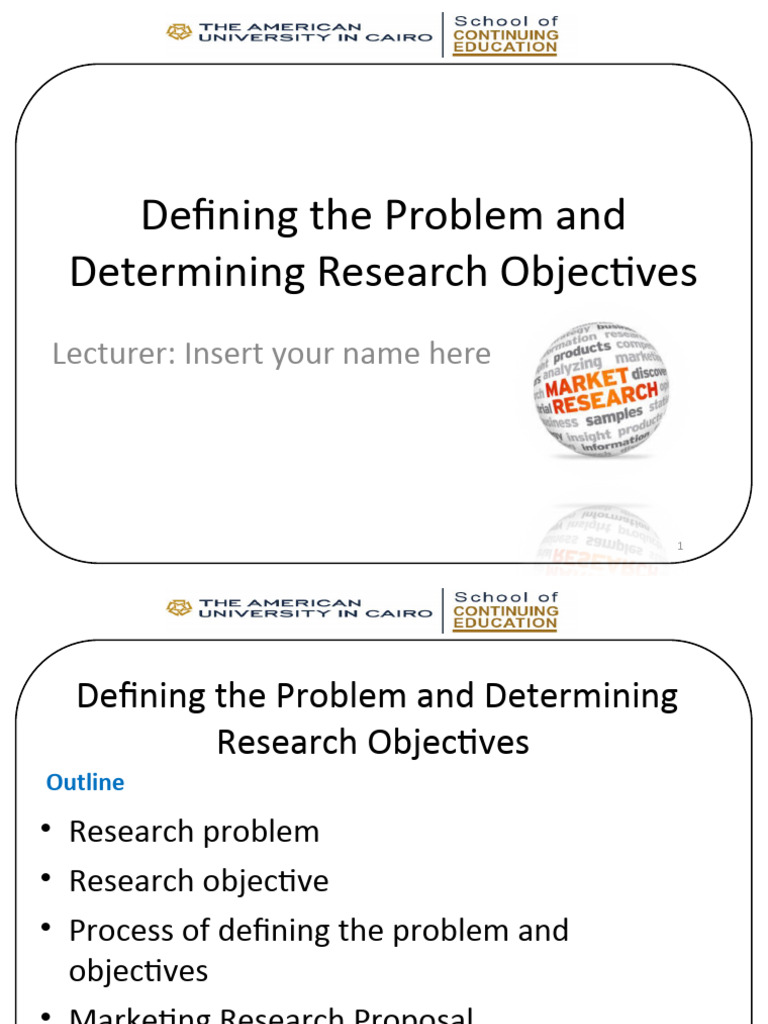 3_MR_Problem Definition and Research Objectives - Copy | PDF ...