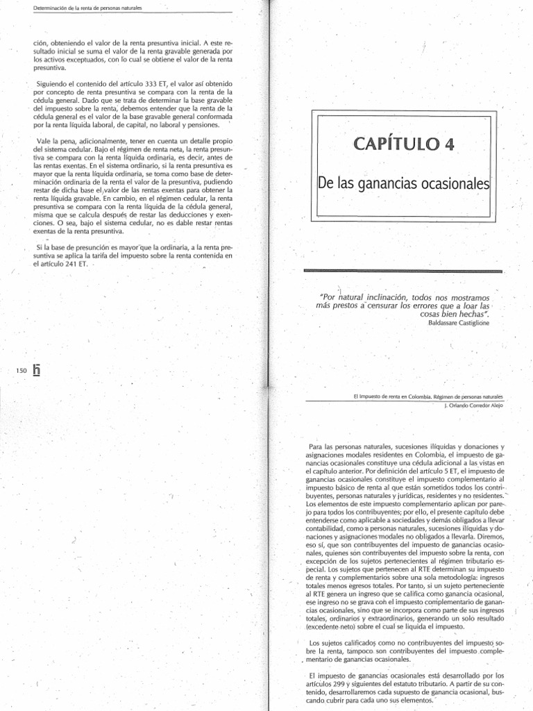 Capítulo 4 - El Impuesto de Renta en Colombia | PDF | Impuestos | Contabilidad