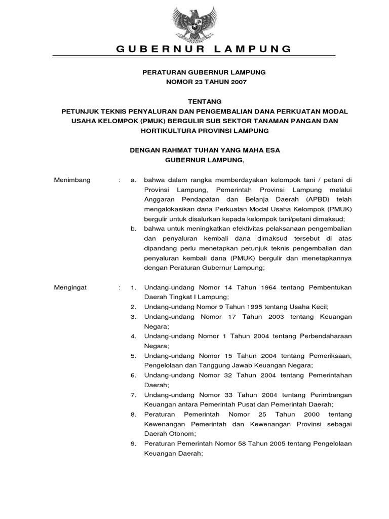 Petunjuk Teknis Penyaluran Dan Pengembalian Dana Pmuk Bergulir Sub ...