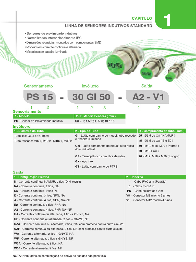 Linha de Sensores Indutivos Standard | PDF | Engenharia Elétrica ...