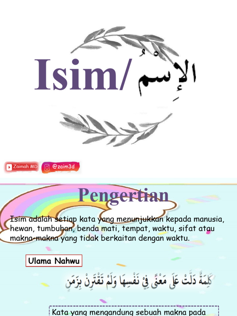 Panduan Lengkap Jenis-Jenis Isim | PDF | Seni & Disiplin Bahasa