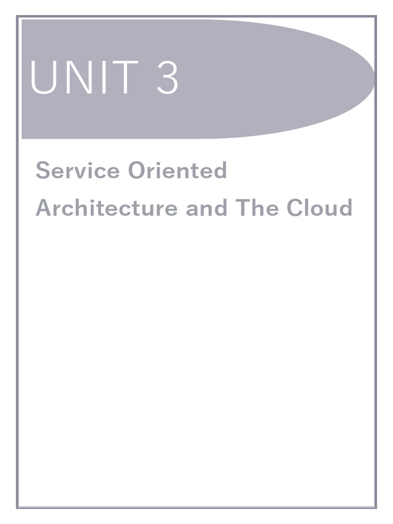 MCA - Cloud Computing Concepts - Unit 3 | PDF | Cloud Computing | Service Oriented Architecture
