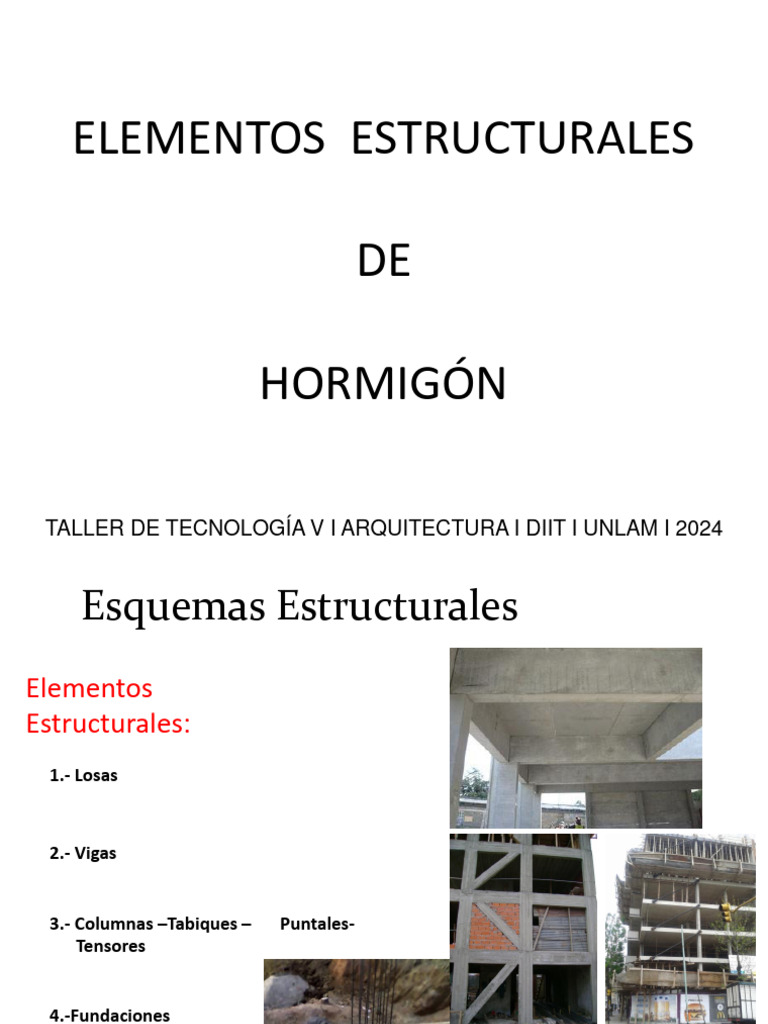 Elementos de Hormigón | PDF | Viga (Estructura) | Columna