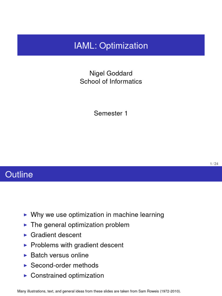 Week 5 Optimisation | PDF | Mathematical Optimization | Derivative