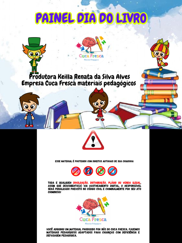Painel Dia Do Livro Cuca Fresca | PDF