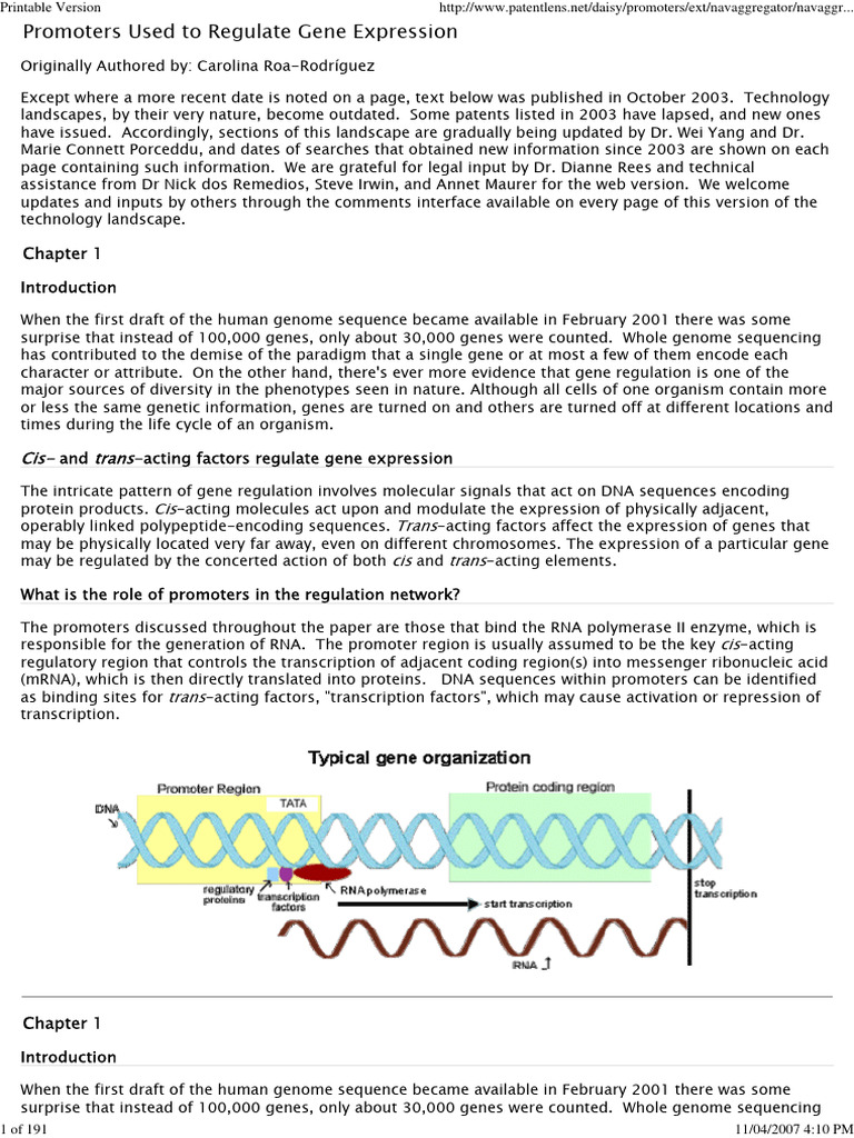 Types of Promoters Comprehensive | PDF | Operon | Promoter (Genetics)