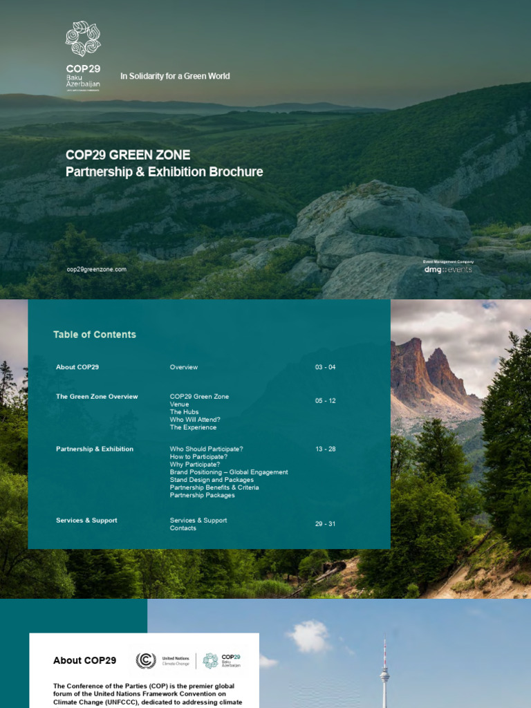 Cop29 Green Zone Partnership Exhibition Overview 5 July 2024 | PDF ...