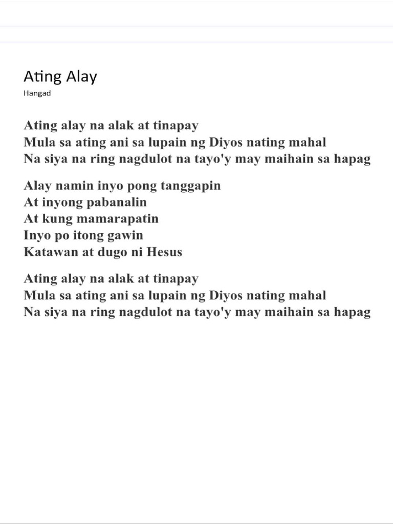 Ating Alay | PDF