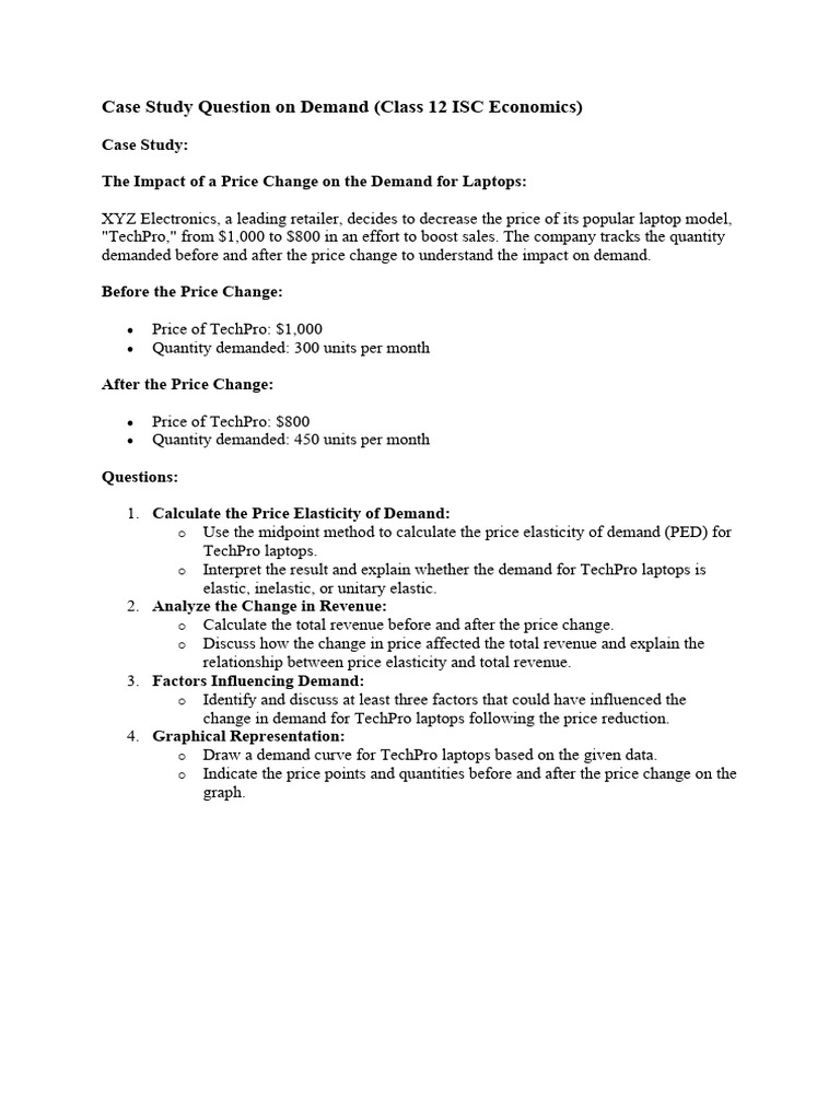 Case Study Question On Demand | PDF