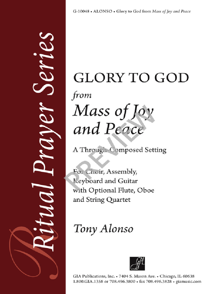 Glory To God-Tony Alonso | PDF