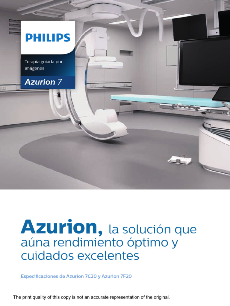Especificaciones del Philips Azurion 7C20 | PDF | Rayo X | Pantalla táctil
