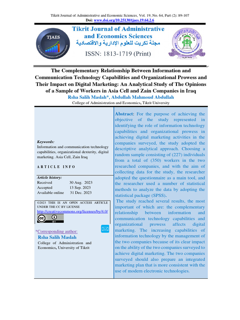 Rsha Salih Maslah, Abdullah Mahmoud Abdullah | PDF