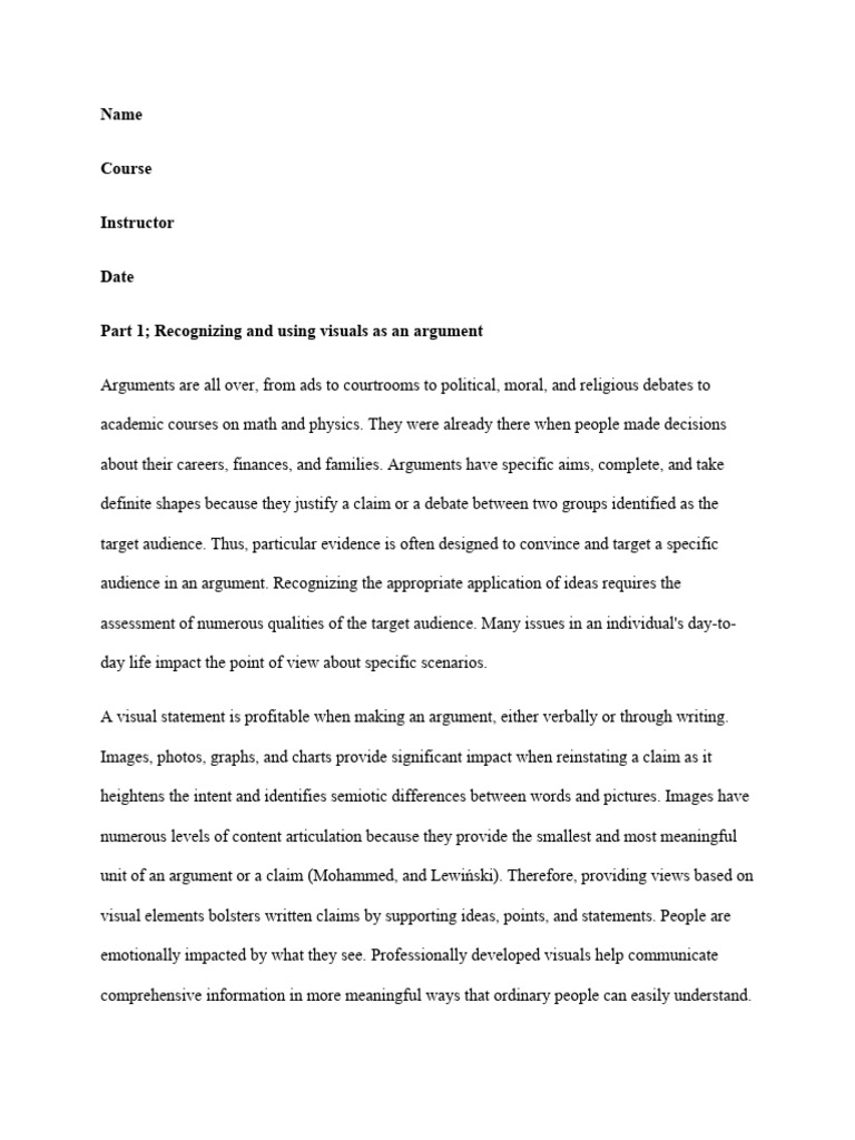 Recognizing and using visual as argument | Download Free PDF | Argument | Information