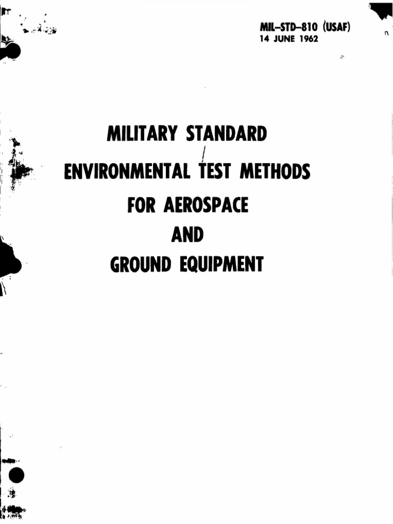 Mil STD 810 | PDF | Science & Mathematics | Technology & Engineering
