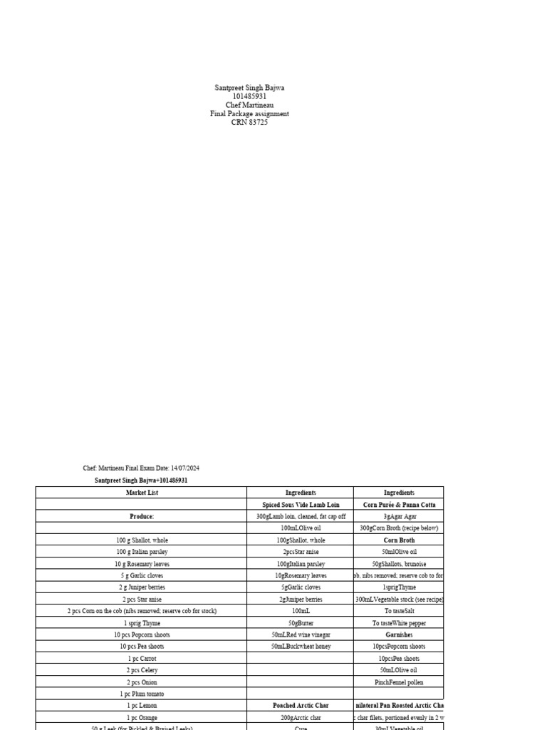 Final Exam Package | PDF | Pickling | Stock (Food)