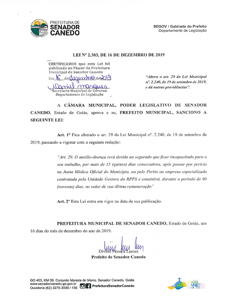 Lei Municipal | PDF
