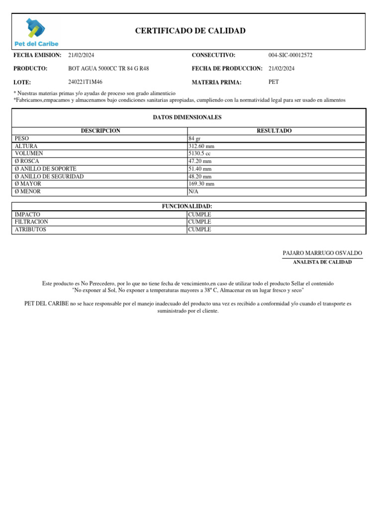 24021t1m46-Bot Agua 5000CC TR 84 G R48 | PDF