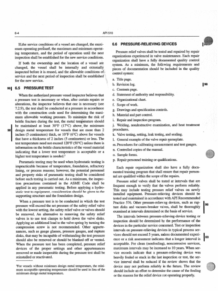 PSV Test Interval | PDF