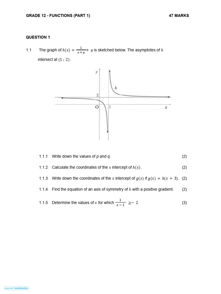 (12) Functions I | Download Free PDF | Asymptote | Perpendicular