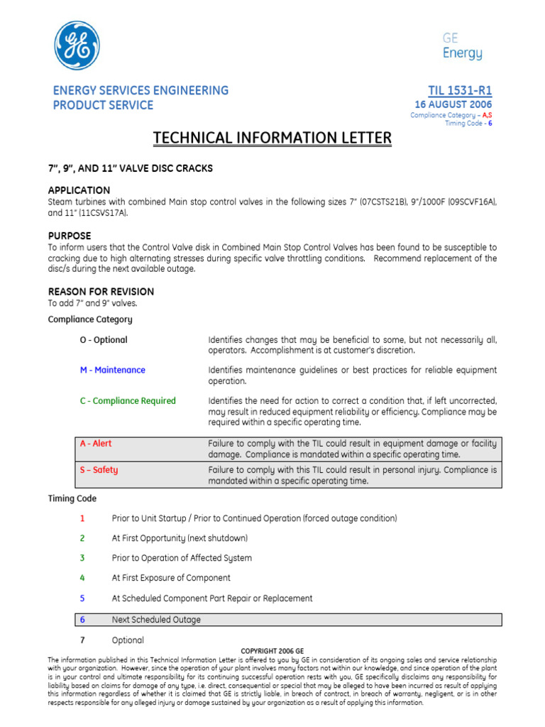 Technical Information Letter: Energy Services Engineering Product ...