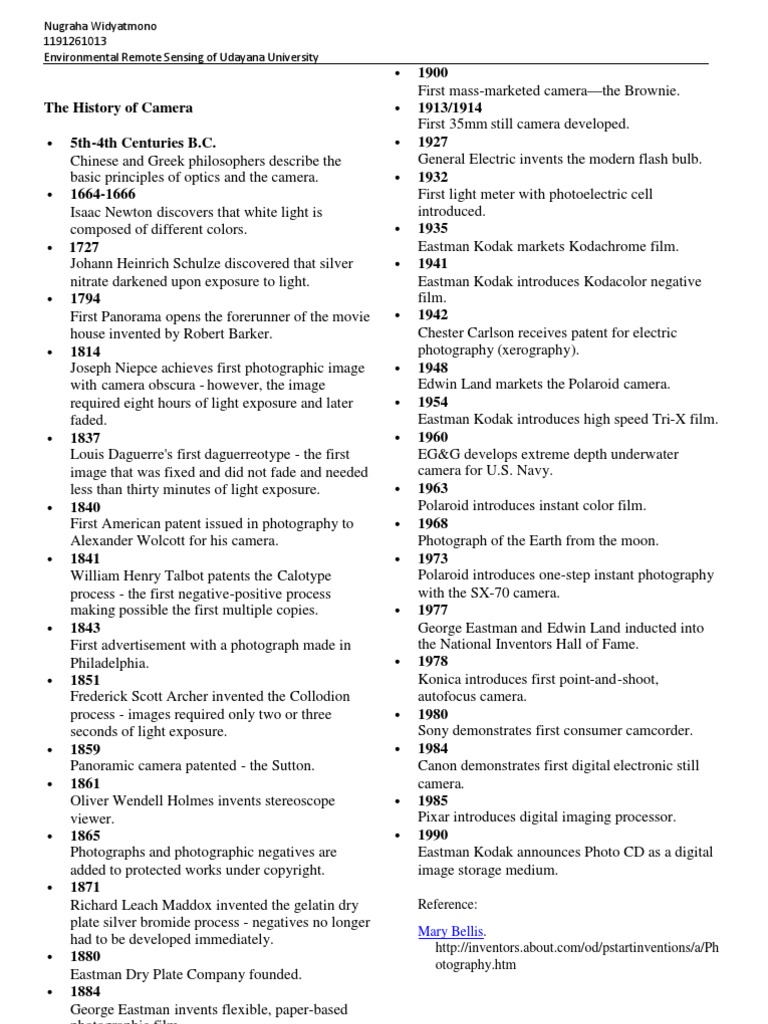 The History of Camera | PDF | Camera | Ct Scan