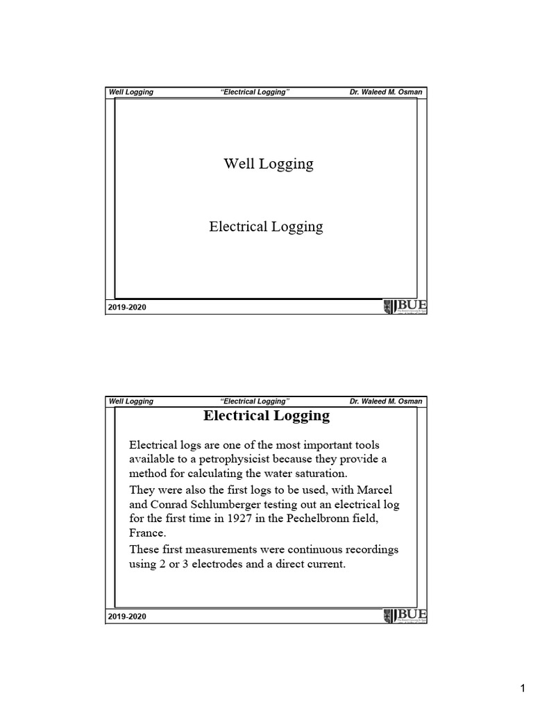 Well Logging 9 - Electrical Logging | PDF | Materials Science ...