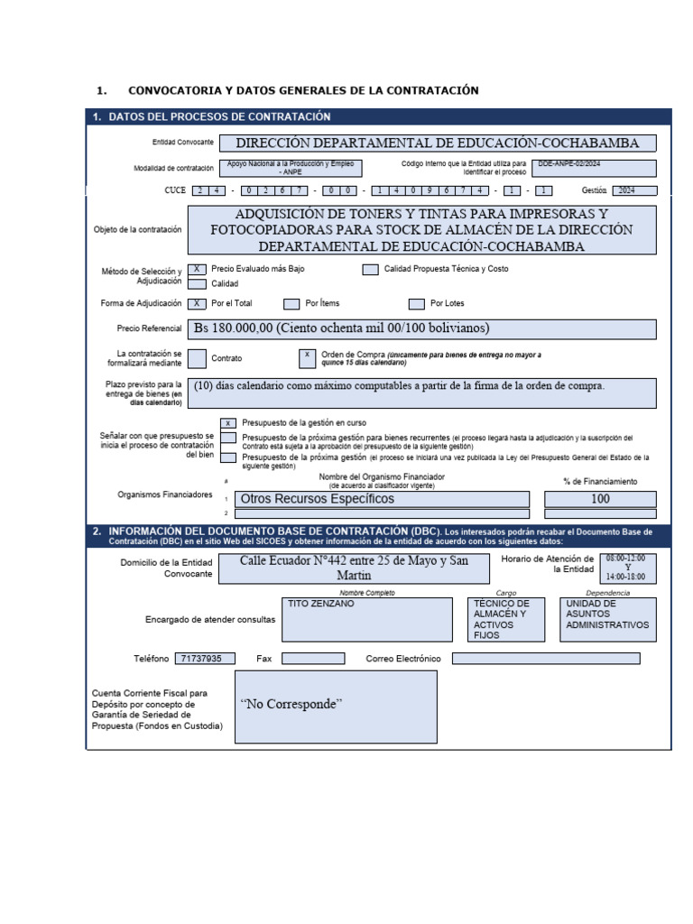 Toners DBC | PDF | Presupuesto