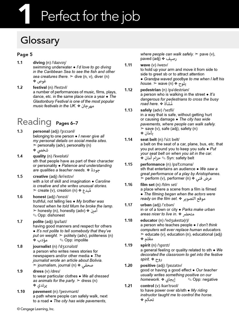 Arabic Cu3e b1 LC SB U01 Final | PDF