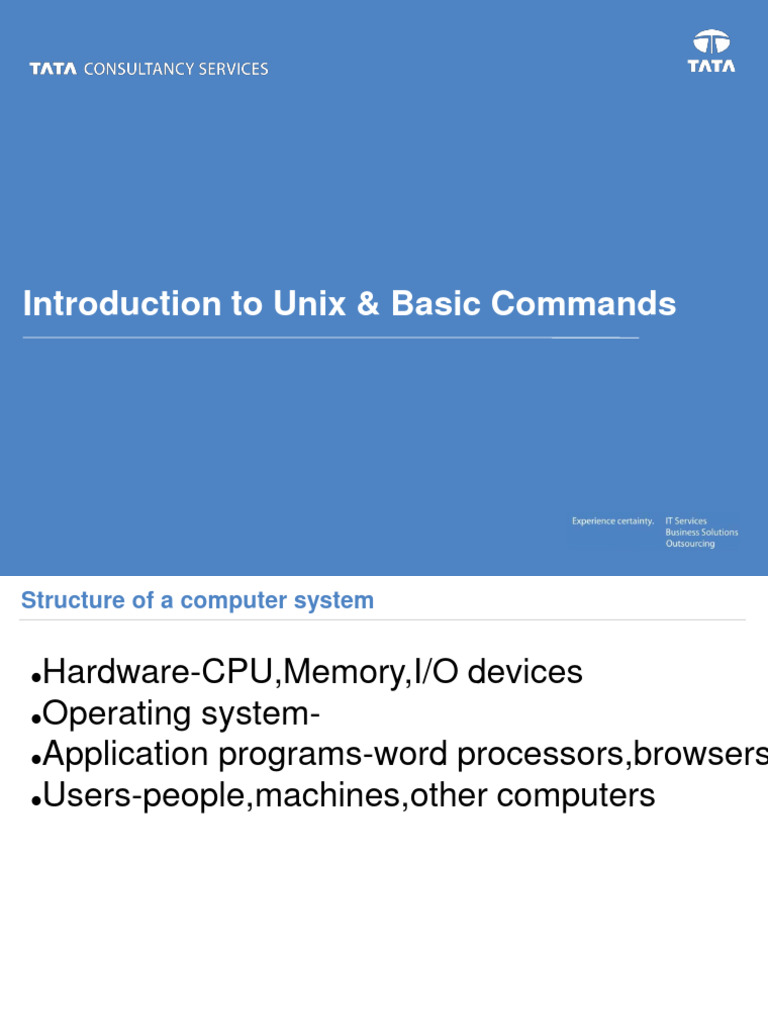 Unix Introduction and Basic Commands V10!1!2 | PDF | Operating System | Unix