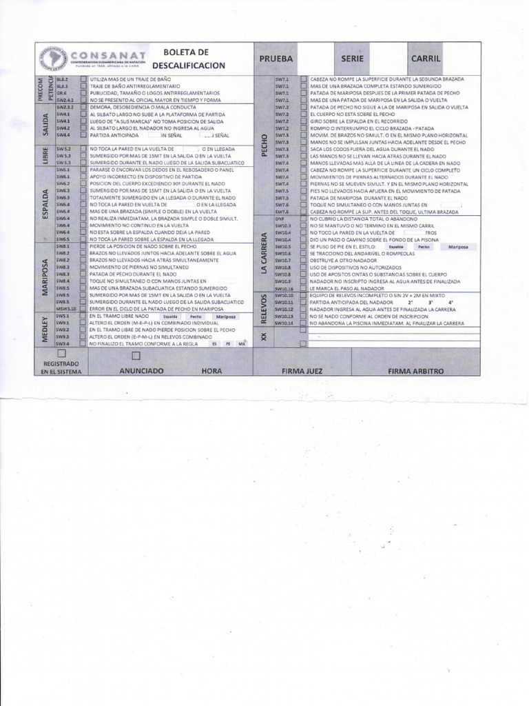 Boleta de Descalificacion | PDF