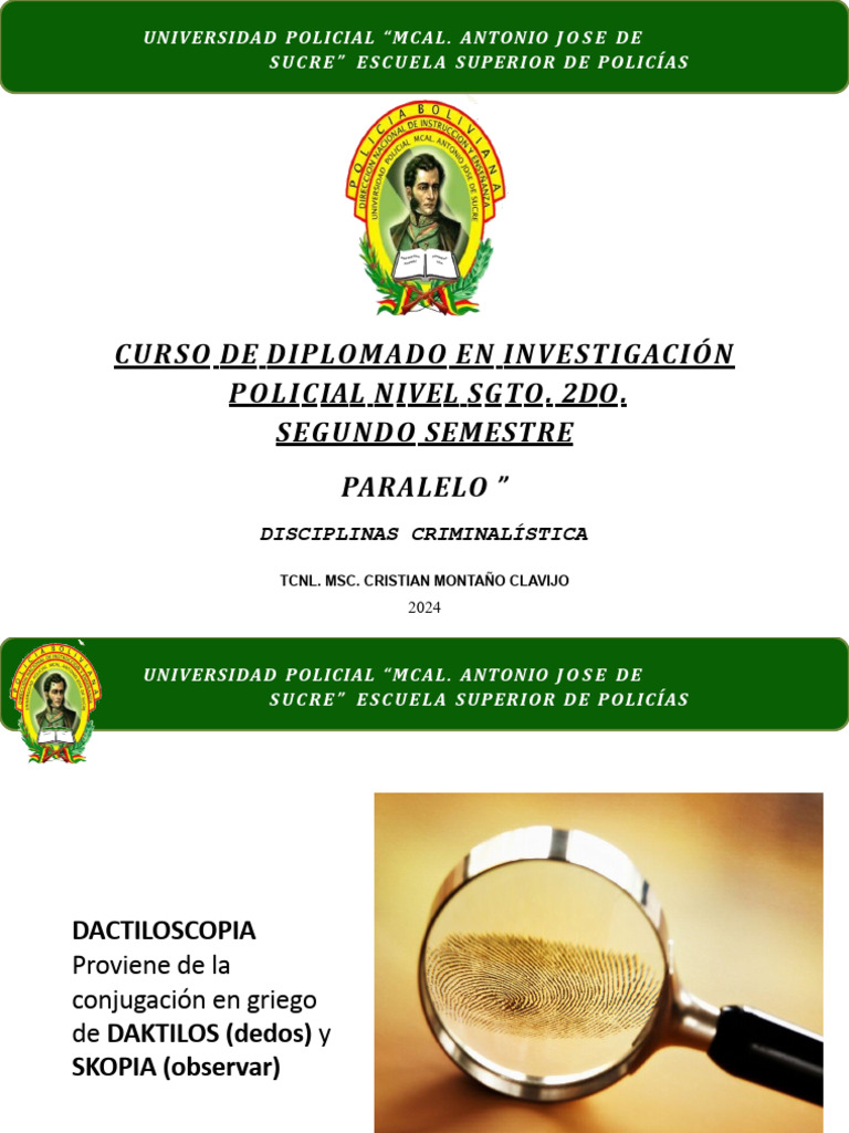 Dactiloscopia: Identificación Criminal | PDF | Huella dactilar ...
