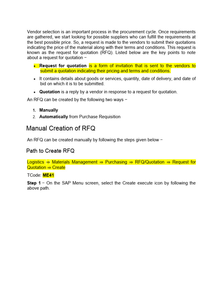 RFQ | PDF | Computing | Business