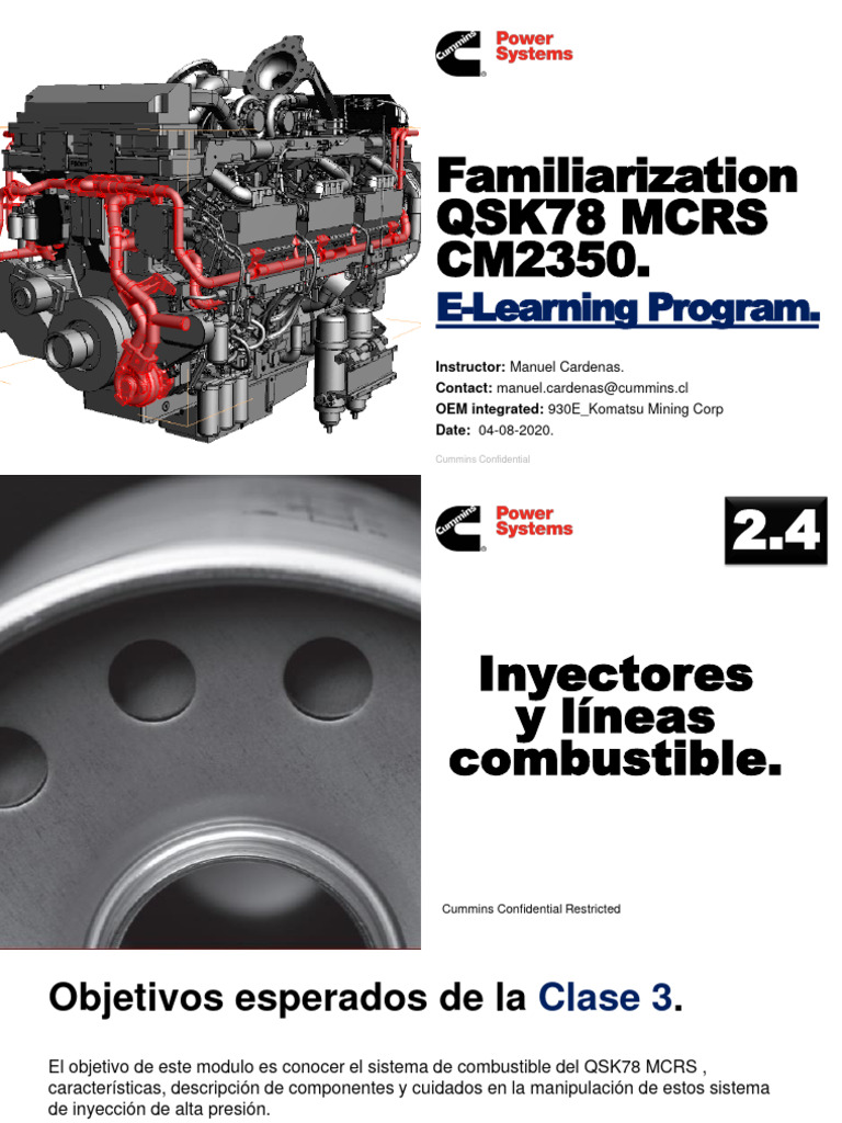 FAM - QSK78 MCRS - E-LEARNING Class 3. | PDF | Inyección de combustible ...