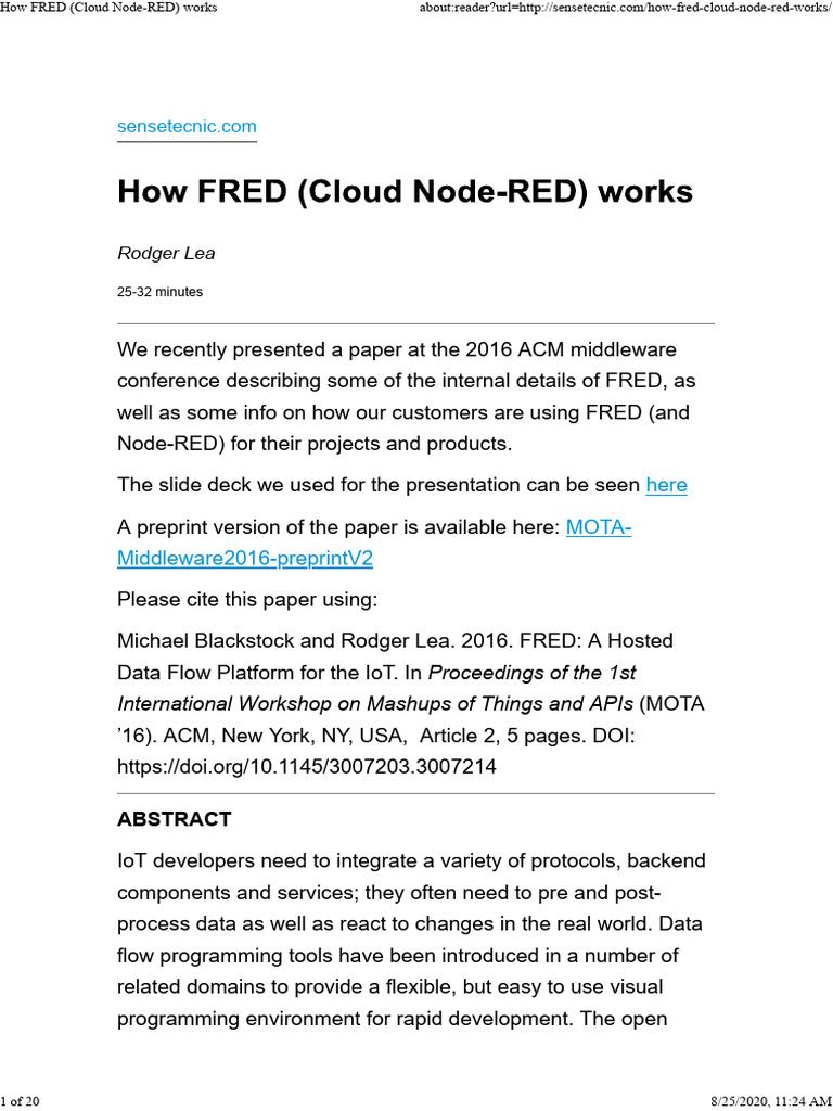 How FRED (Cloud Node-RED) works | Download Free PDF | Cloud Computing | Internet Of Things