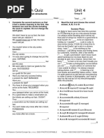 Brainy Kl8 Short Tests Unit 1 Lesson 1 | PDF