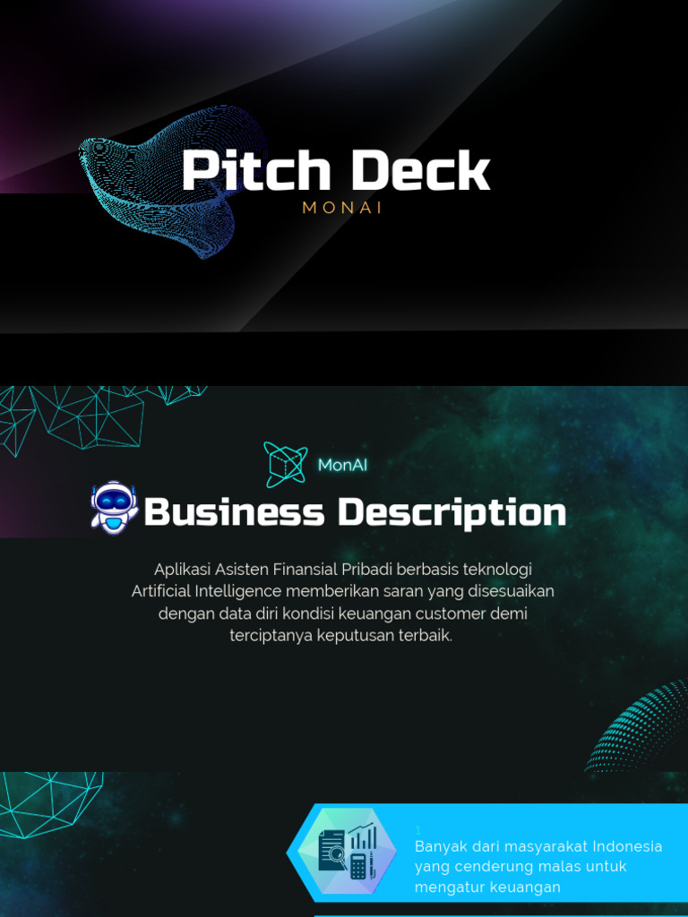 MonAI Pitch Deck Business Presentation | PDF | Bisnis | Pengelolaan ...