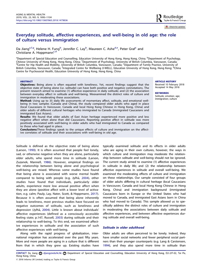 Jiang Et Al, 2019 | PDF | Affect (Psychology) | Analysis Of Variance Jiang Et Al, 2019 | PDF | Affect (Psychology) | Analysis Of Variance
