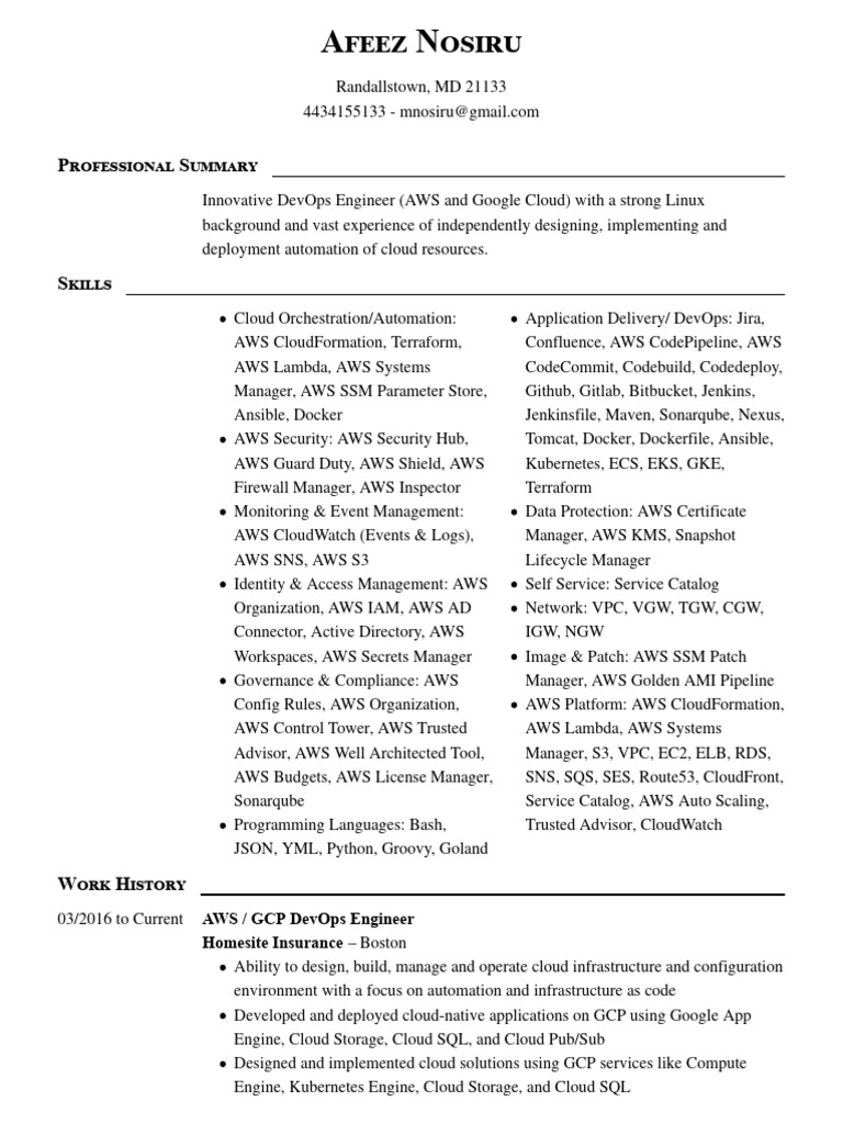Afeez Nosiru Resume | PDF | Cloud Computing | Amazon Web Services