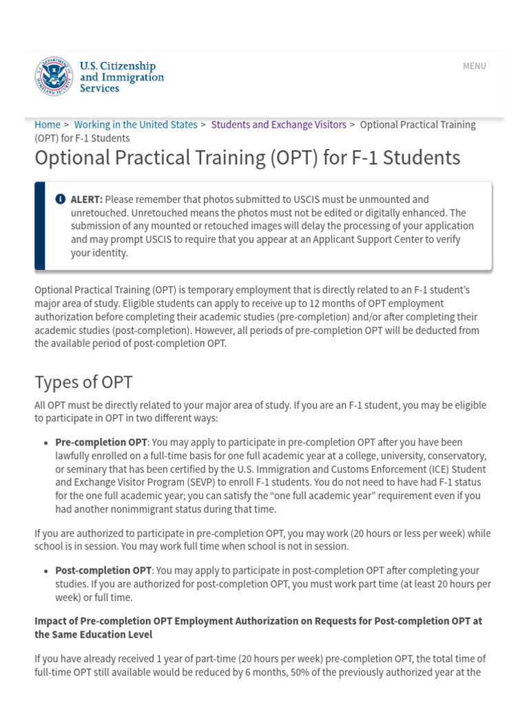 OPT-180 Days Extension of EAD Card For STEM OPT | PDF | Immigration To ...