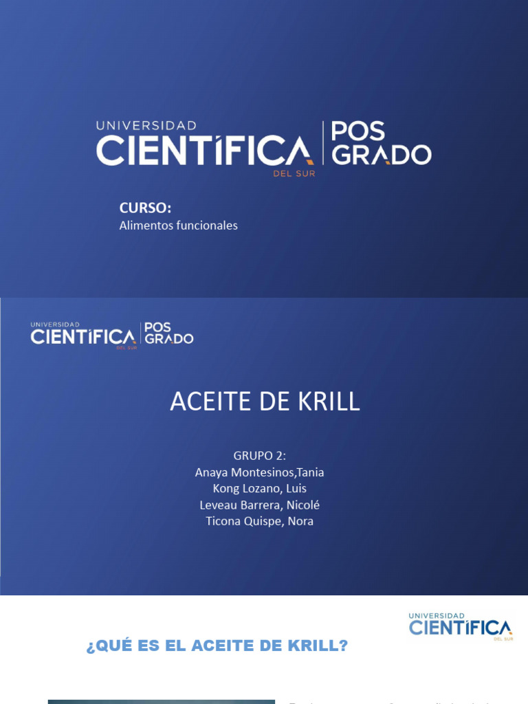 Exposicion Aceite de Krill | PDF | Petróleo | gordo