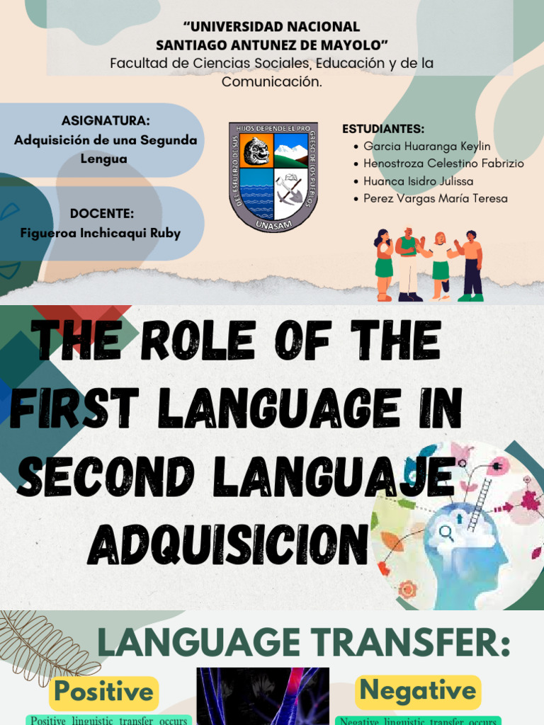 The Role of the First Language in Second Language Acquisition | Download Free PDF | Second ...