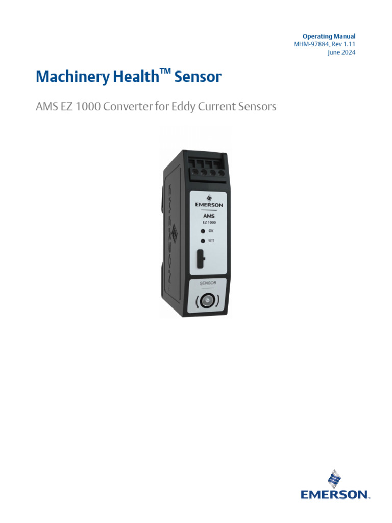 Manuals Ams Ez 1000 Converter Operating Manual Ams en 9881098 | PDF